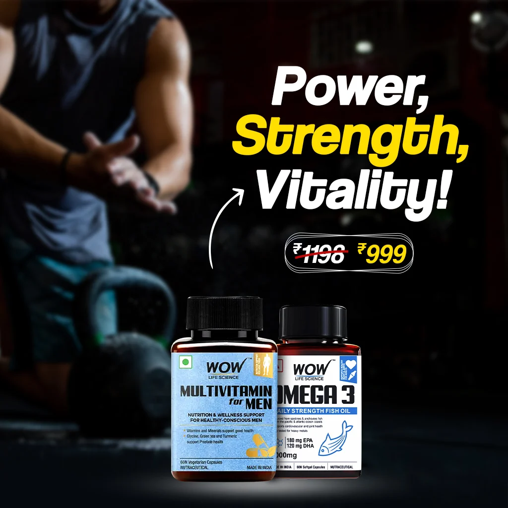 Buy Omega 3 & Multivitamin for Men Combo Pack at Best Price