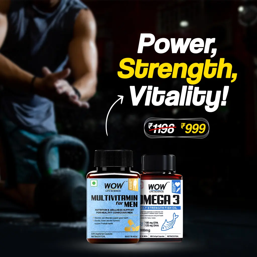 Buy Omega 3 & Multivitamin for Men Combo Pack at Best Price