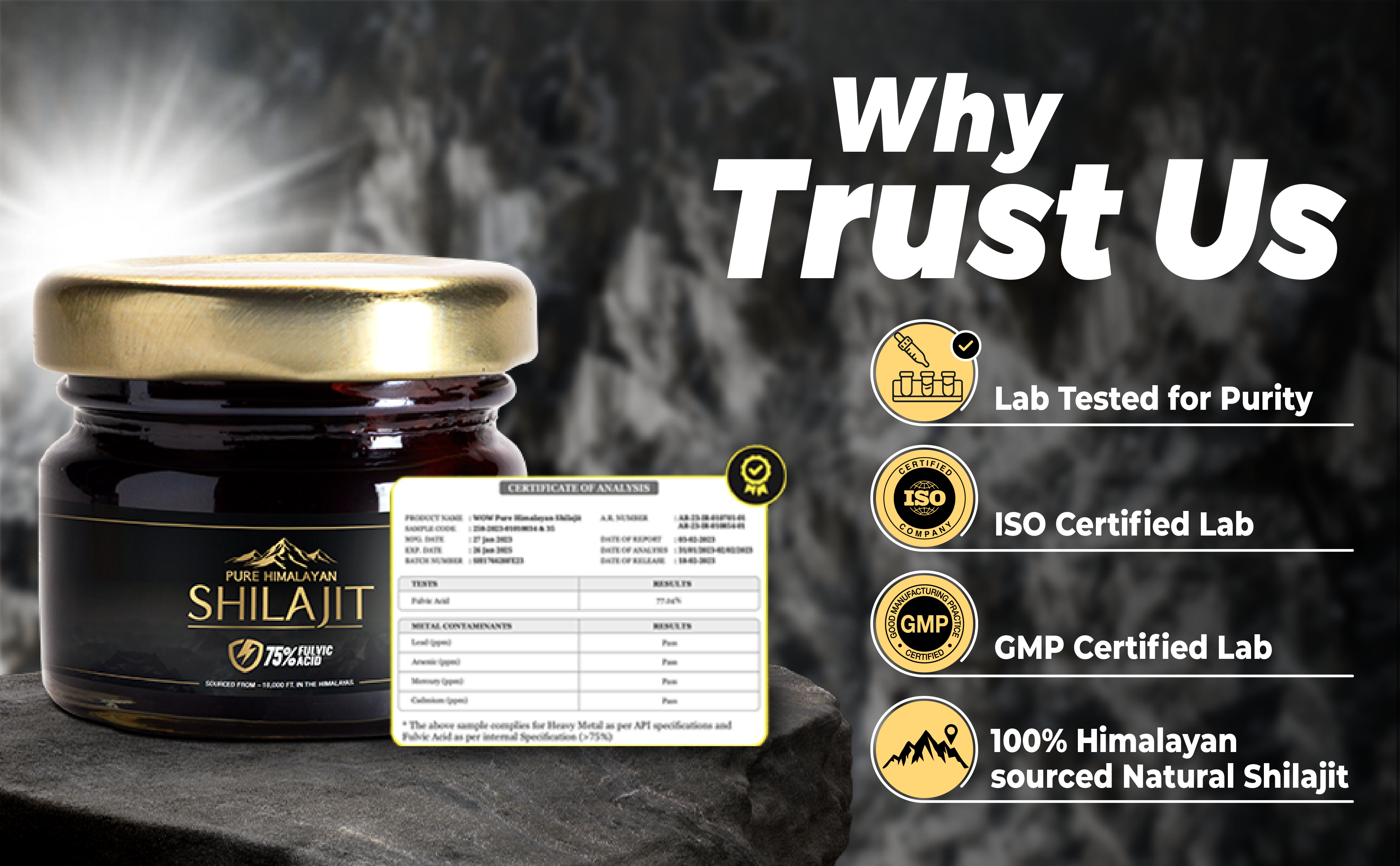 Buy Pure Himalayan Shilajit with Fulvic Acid at Best Price